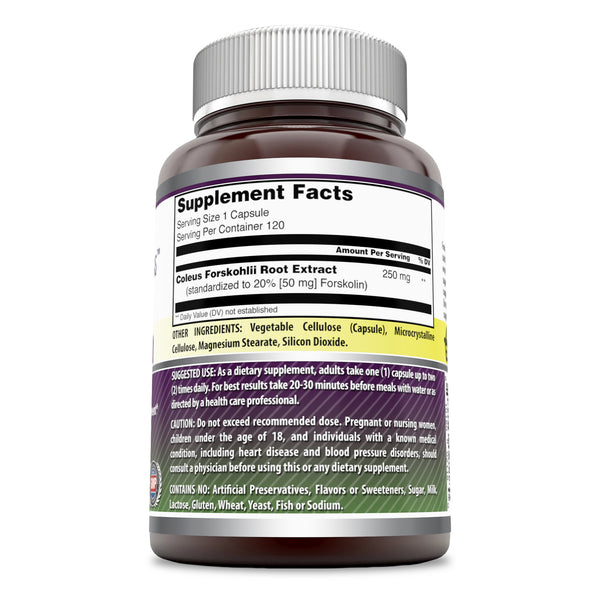 Amazing Formulas Forskolin Extract 250 Mg 120 Capsules – Vitaminshub