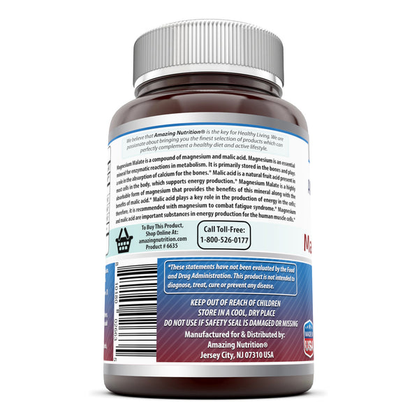Amazing Formulas Magnesium Malate 1250 Mg 180 Tablets – Vitaminshub