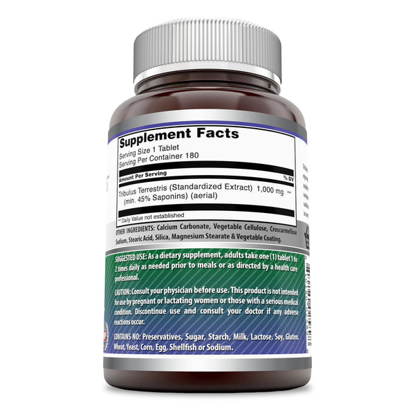 Amazing Formulas Tribulus - 1000mg, 180 Tablets – Vitaminshub